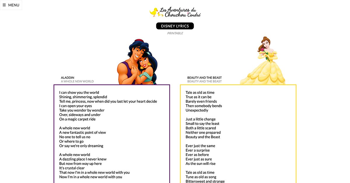Disney Song Lyrics I Speak In Disney Song Lyrics And Once Upon A Time