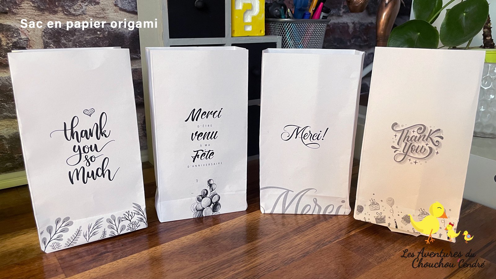 Sac en papier origami / Origami paper bag | Les Aventures du Chouchou ...
